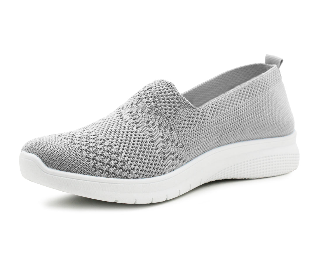 LANA Womens Slip On Breathable Mesh Trainer Pumps in Grey – A&H ...